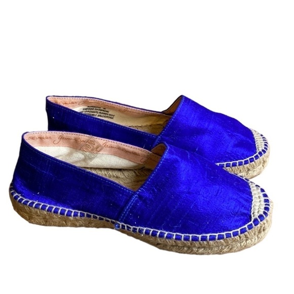 gaimo | Shoes | Gaimo Blue Alpargata Espadrilles Fabric Flat Slip On ...